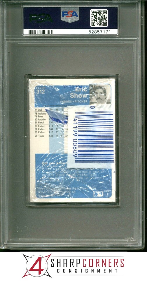 1984 FLEER BASEBALL CELLO PACK DARRYL STRAWBERRY TOP POP 5 PSA 10 | eBay