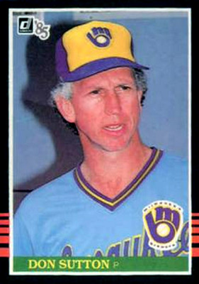 1985 Donruss #107 Don Sutton Milwaukee Brewers HOF | eBay