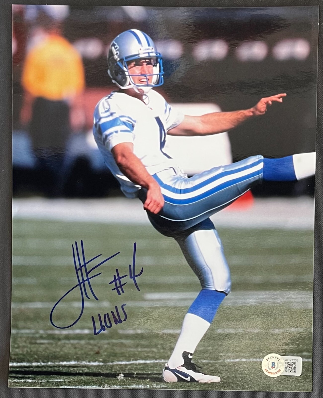 JASON HANSON SIGNED DETROIT LIONS 8X10 PHOTO BECKETT WITNESS COA | eBay