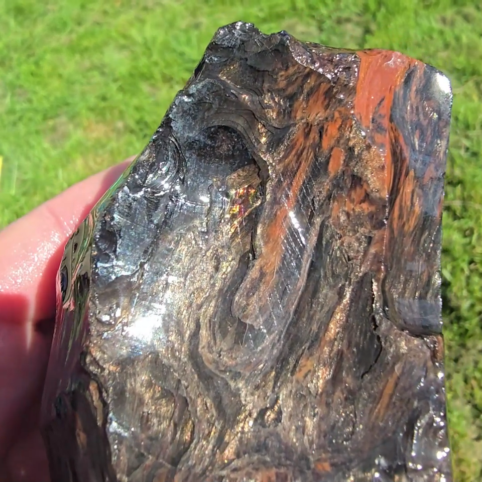 RARE Fire Glass Buttes Obsidian Rough Chunk Lapidary Stone Magnetite | eBay