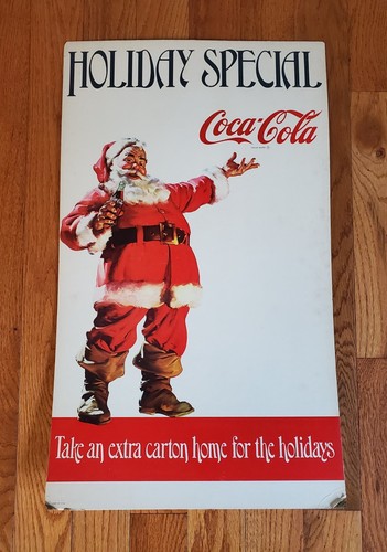 VINTAGE COCA COLA COKE CHRISTMAS SANTA CLAUSE STAND UP STORE DISPLAY ...