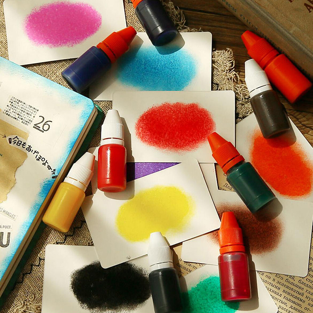 10 ML Self-inking Ink Photosensitive Rubber Stamp Deskmate Refilling ...