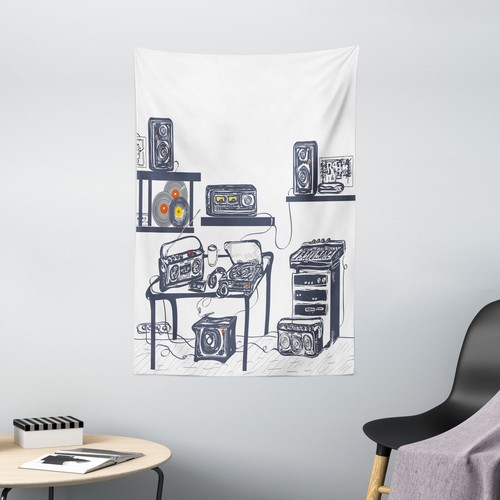 Modern Tapestry Music Devices Turntable Print Wall Hanging Decor | eBay