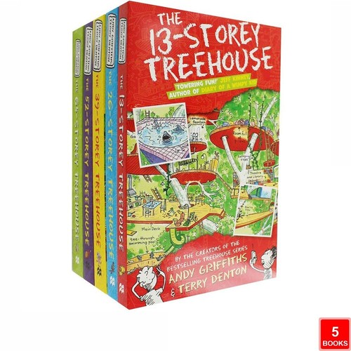 The 13-Storey Treehouse Collection 5 Books Set by Andy Griffiths, Terry ...