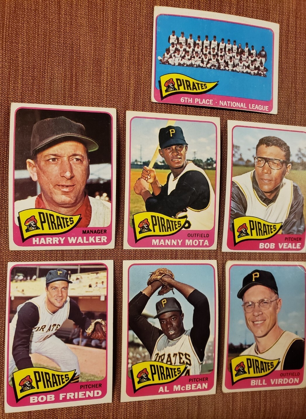 1965 Topps Pirates Baseball Cards Bob Friend Cardwell Mota Walker Blass ...