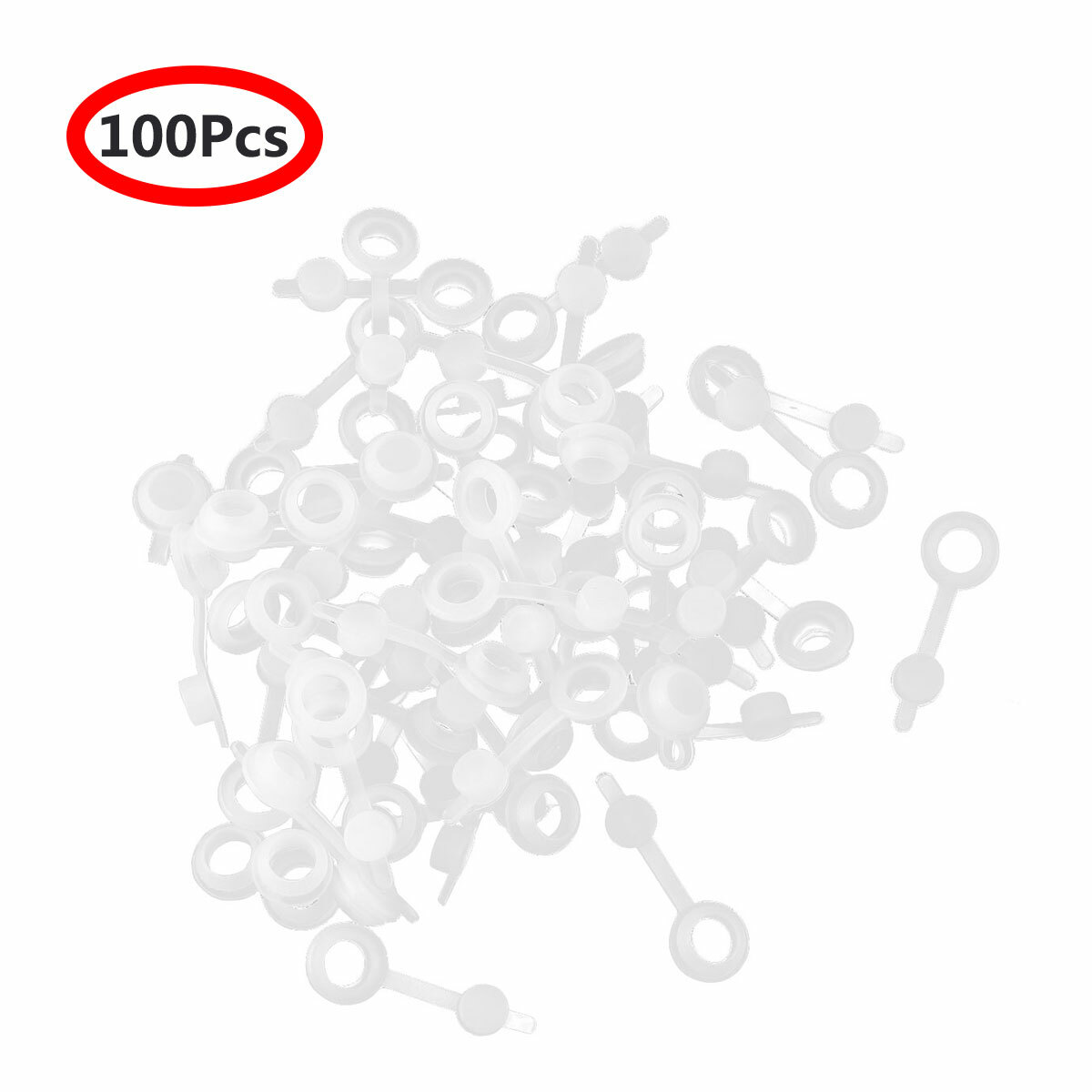 100PCS Silicone Straw Hole Grommets Stoppers+Plug Replacement for Mason ...