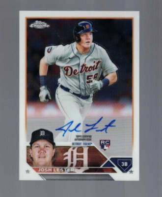 JOSH LESTER 2023 Topps Chrome RC Rookie Autograph Auto Detroit Tigers ...