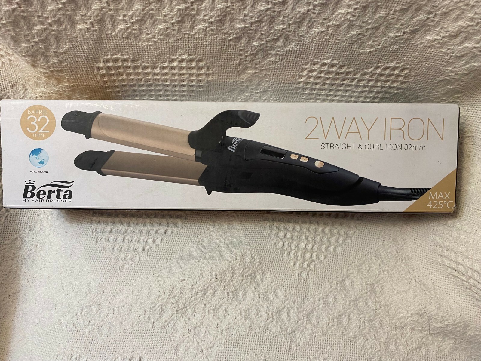 Berta 2Way Iron Straight & Curl 32mm (approx 1.25") | eBay