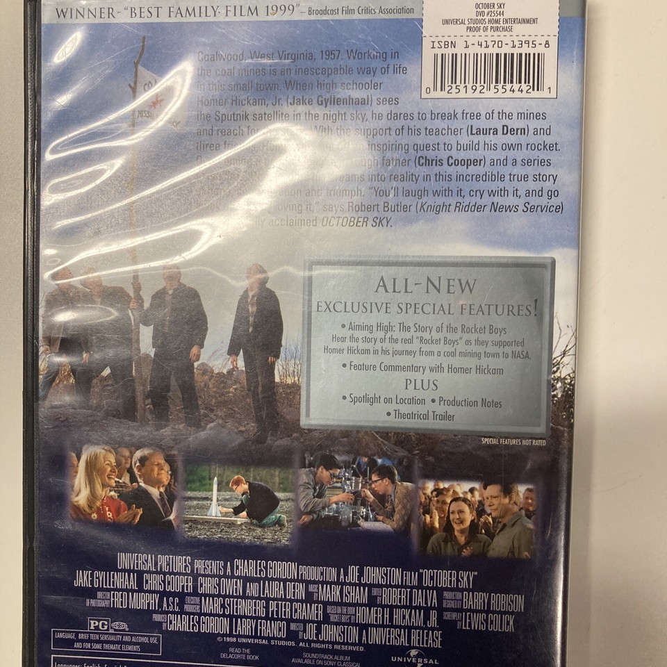 October Sky (DVD, 1999) 25192554421| eBay