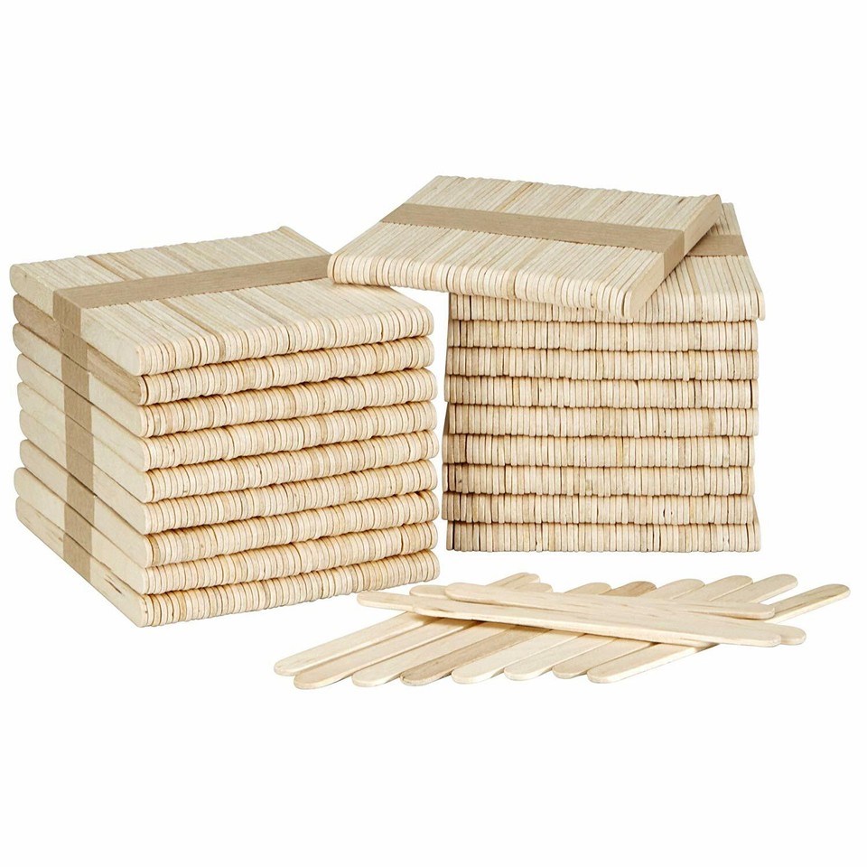 Artlicious - Natural Wooden Food Grade Popsicle Craft Sticks (1000 ...