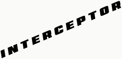 1Pc Matte Black Interceptor Logo Hood Front Emblem 3D Decal Badge ...