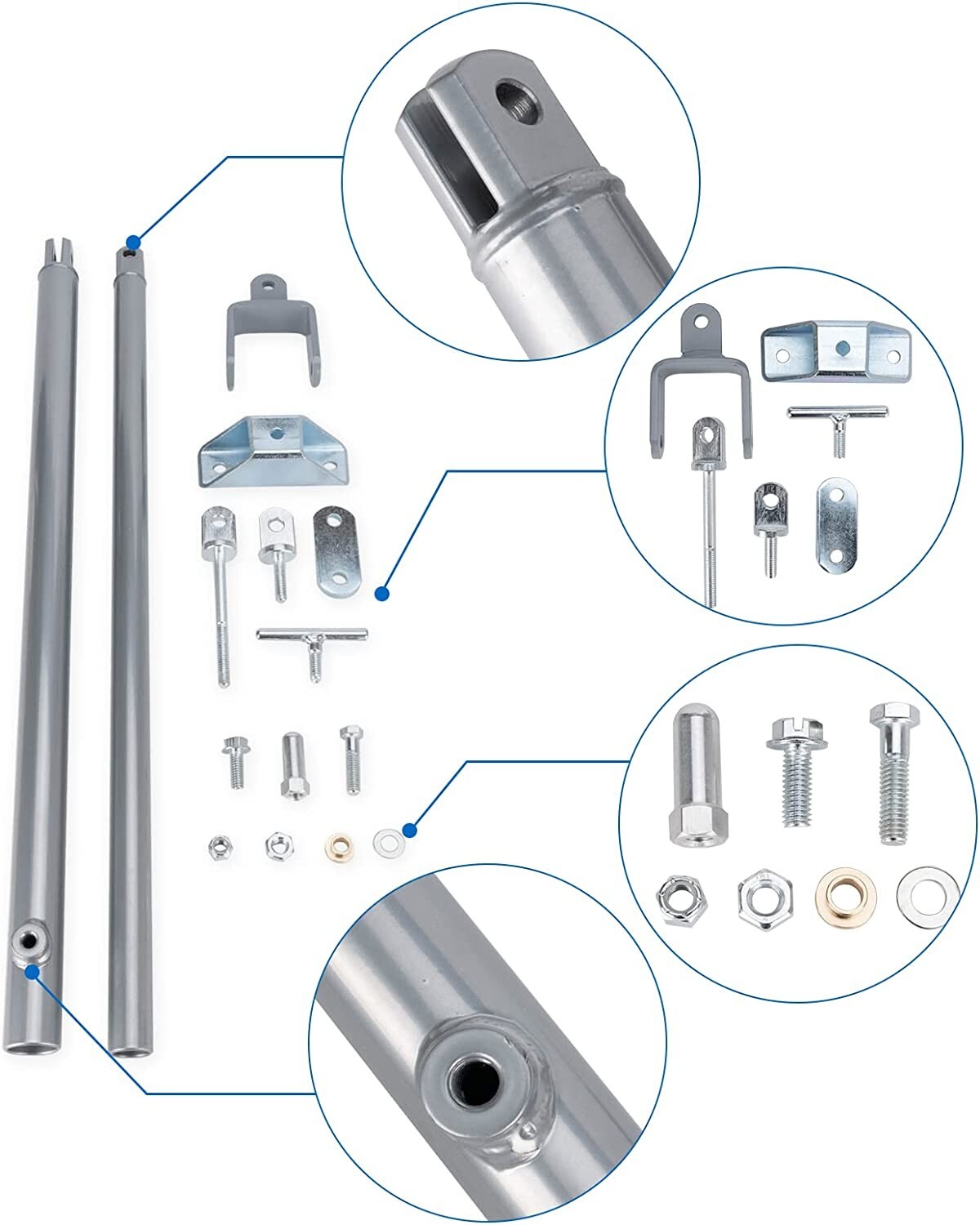 Steel Strong Arm Wheel Jack Stabilizer Kit for Standard 5th Wheel Kit ...