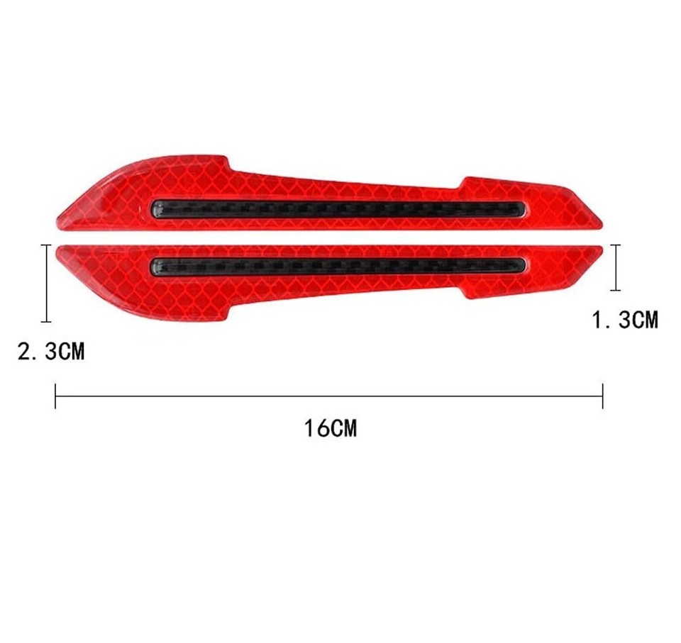 2x Car Reflective Carbon Fiber Car Side Mirror Warning Decal Sticker ...