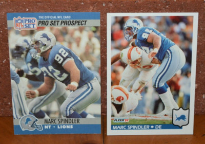 VINTAGE FOOTBALL CARDS BUY 1 GET 1 FREE DETROIT LIONS MARC SPINDLER | eBay