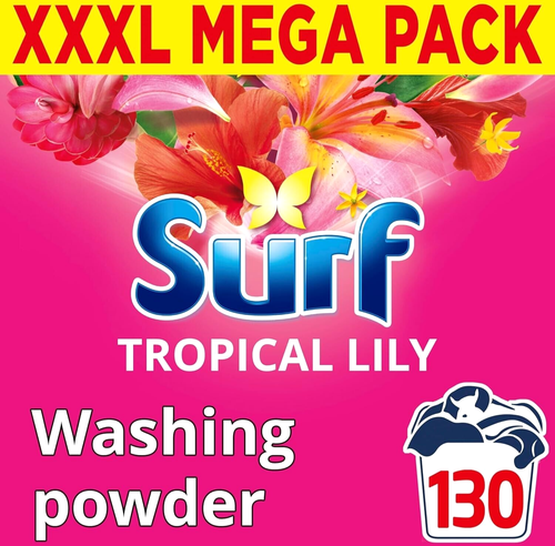 Surf Tropical Lily Washing Powder Joy-Infused Fragrance Dye Free Powder ...