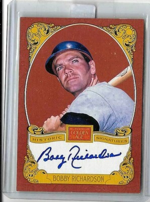 BOBBY RICHARDSON 2013 PANINI GOLDEN AGE CERTIFIED AUTOGRAPH ~ N.Y ...