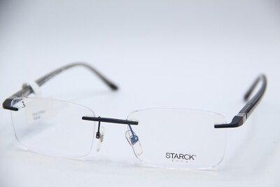 NEW STARCK SH 2023 0002 BLACK GUNMETAL AUTHENTIC FRAMES EYEGLASSES 54 ...