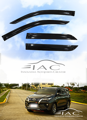 For Toyota Fortuner SW4 15-18 Window Visor Vent Sun Shade Rain Guard ...