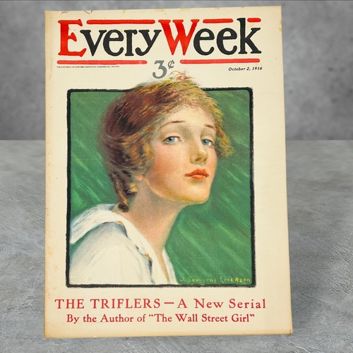 Every Week Magazine Oct. 2 1916 Antique Ads WW1 Flapper WWI Erickson ...