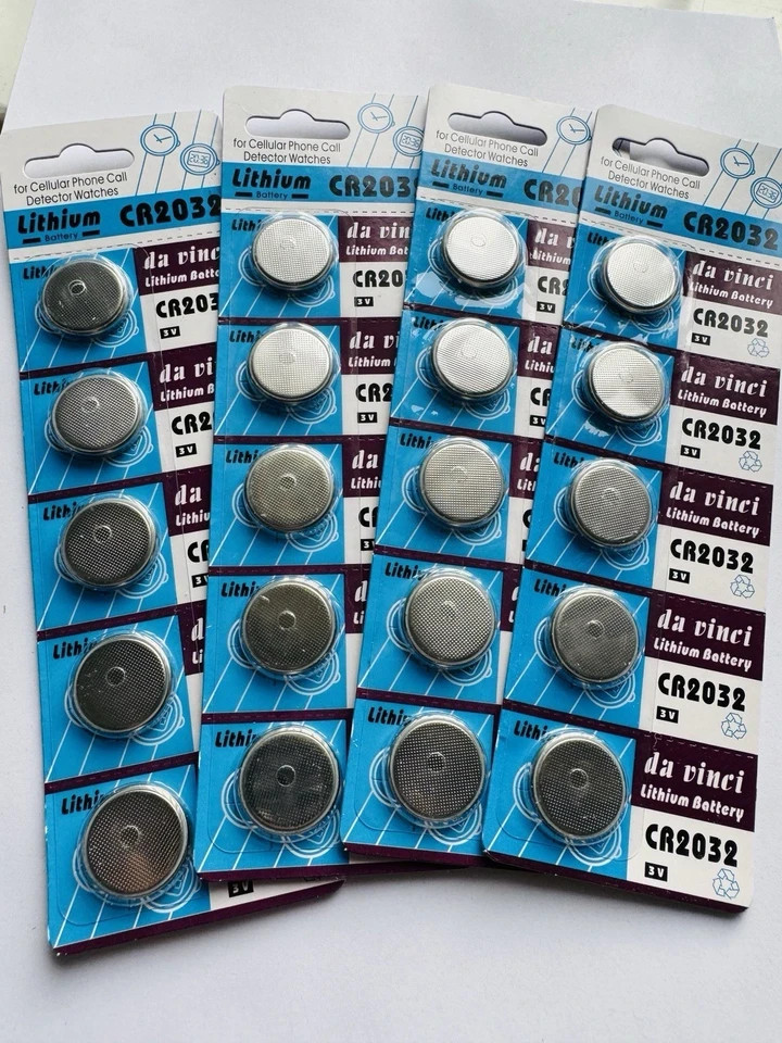 20 x CR2032 BR2032 DL2032 Branded 3V LITHIUM Coin Cell Button Batteries ...