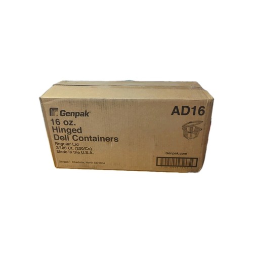 Genpak 16 oz hinged Deli Containers 190 count 10020648161403| eBay