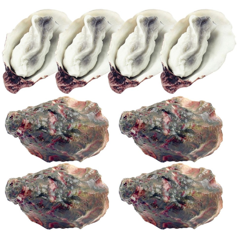 8 Pcs Simulation Oyster Model Artificial Seafood Decoration Oysters ...