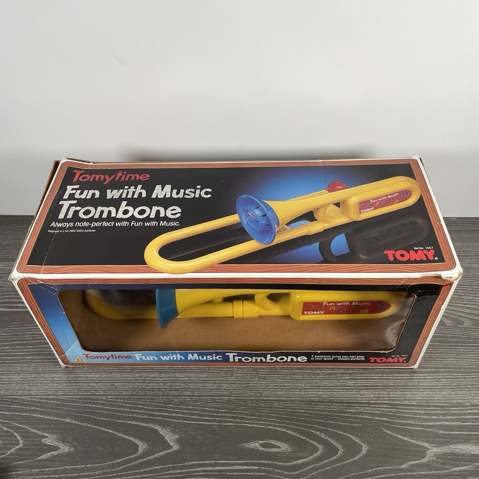Tomytime Fun With Music Trombone Rare Vintage Toy 1988 | Prop | Tested ...