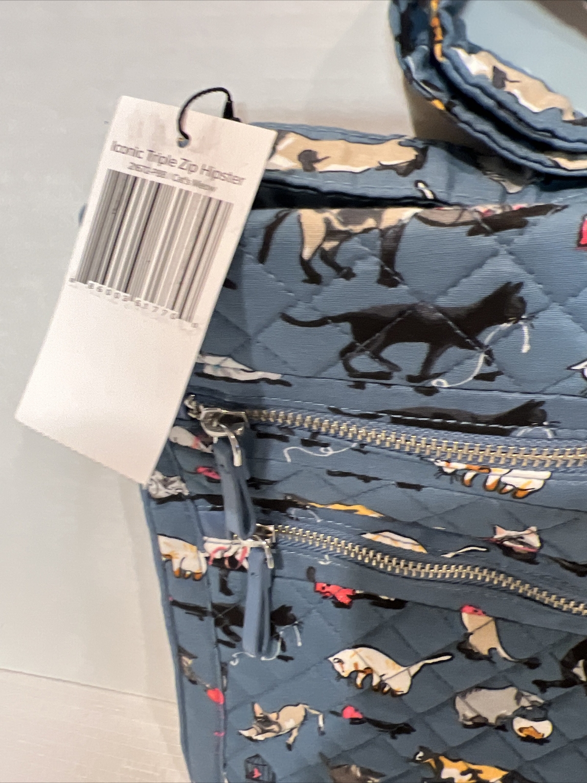 VERA BRADLEY Iconic Triple Zip Hipster Crossbody - Cat's Meow - New ...