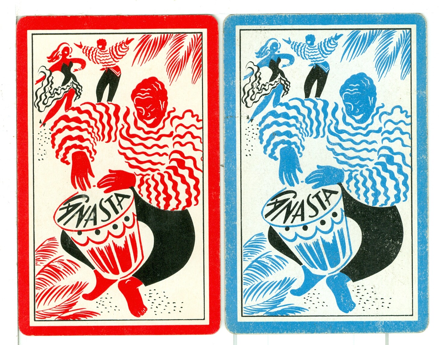 Two Single Vintage ID Named Couples, "Canasta", Playing Cards CE 6-2 A ...