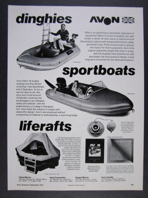 1979 Avon Redcrest Dinghy 4M Searider Sportboat 4-Man Liferaft vintage ...