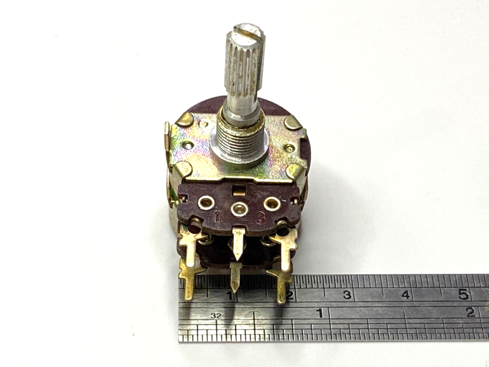 1pcs - NOBLE B-100K x2 2-Gangs DUAL Audio Potentiometer Knurled - JAPAN ...