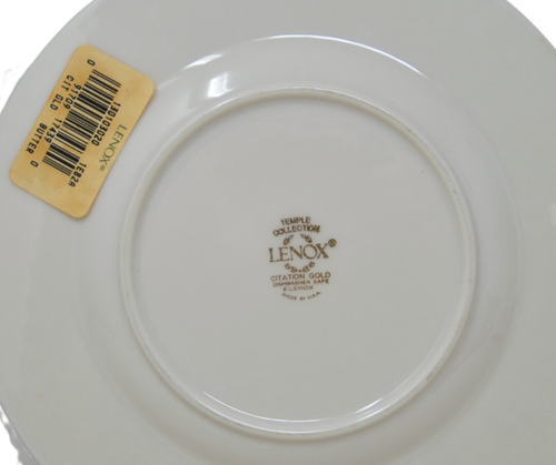 LENOX CITATION GOLD BREAD & BUTTER PLATE - 6 1/4" Temple Collection ...