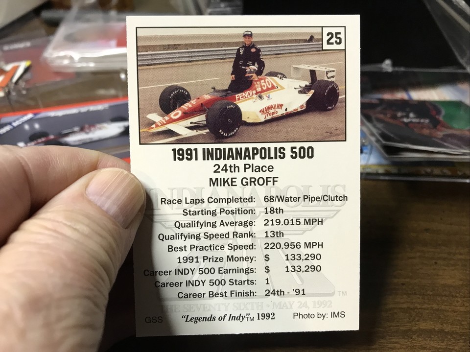 LEGENDS OF INDY TRADING CARD 1992 # 25 | eBay