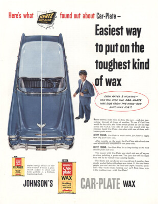 1955 Johnsons Car Plate Wax: Hertz Vintage Print Ad | eBay