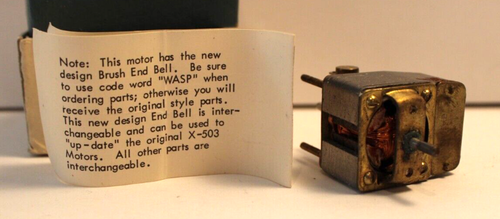 VINTAGE KEMTRON 6 VOLT MOTOR BRUSH END BELL X-503 NEW OLD STOCK | eBay