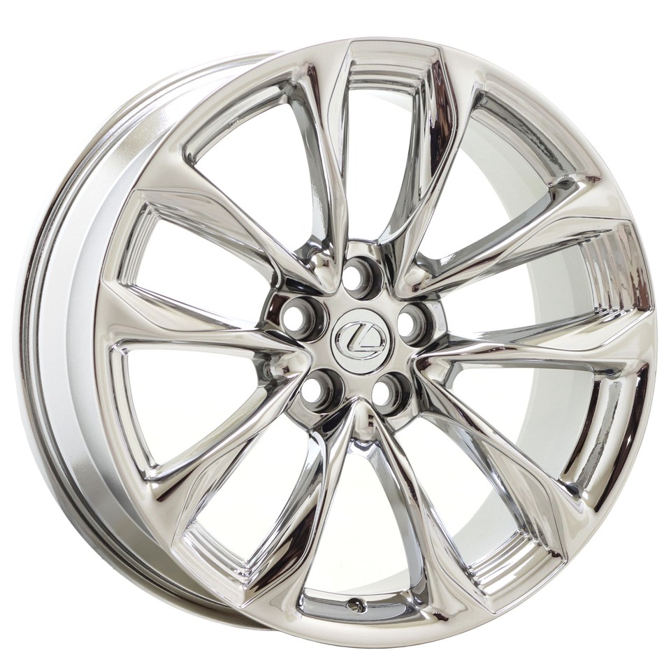 21" Lexus LC500 LC500h Bright Chrome wheels rims Factory 74361 74362 ...