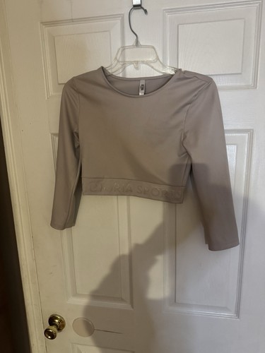 Victoria’s Secret PINK Beige Active Long Sleeve Crop Top Size XS RN ...