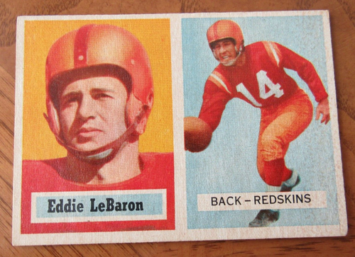 1957 Topps Football - # 1 Eddie LeBaron, Jr., QB, Washington Redskins ...
