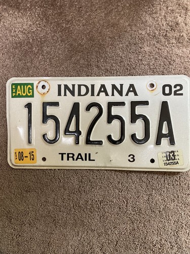 2003 Indiana Trailer License Plate - 154255A - Nice! | eBay