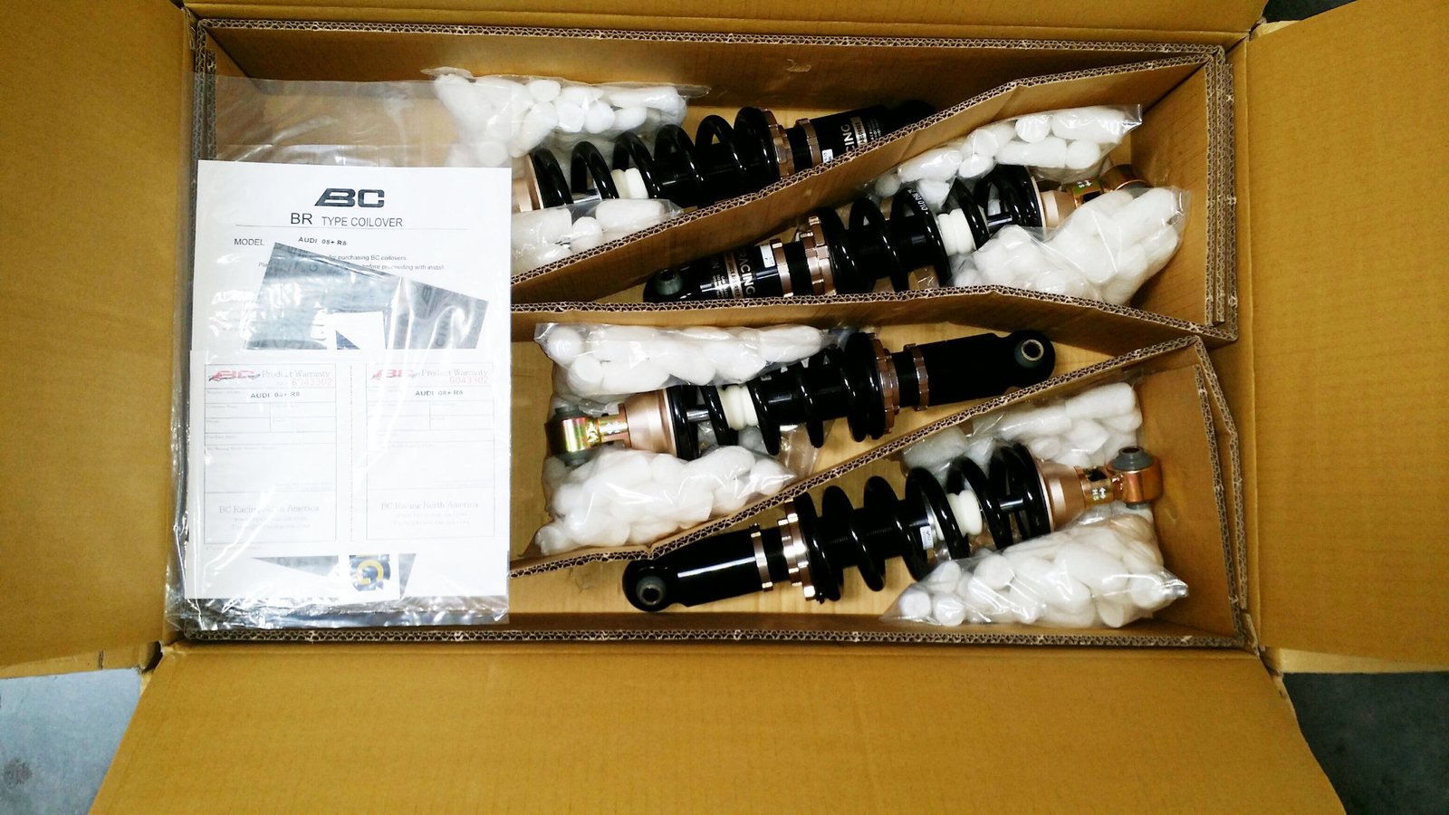 Bc Racing Br Series Coilover Shocks Springs Kit For 2008-2015 Audi R8 ...