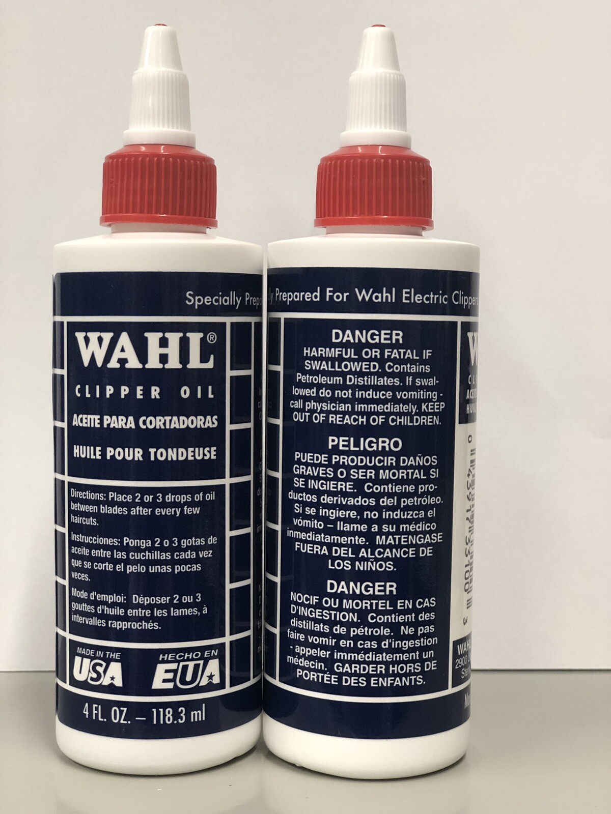 2 Pack Wahl Clipper Oil Lubricant For Clipper Trimmer Blade 4 oz Each ...