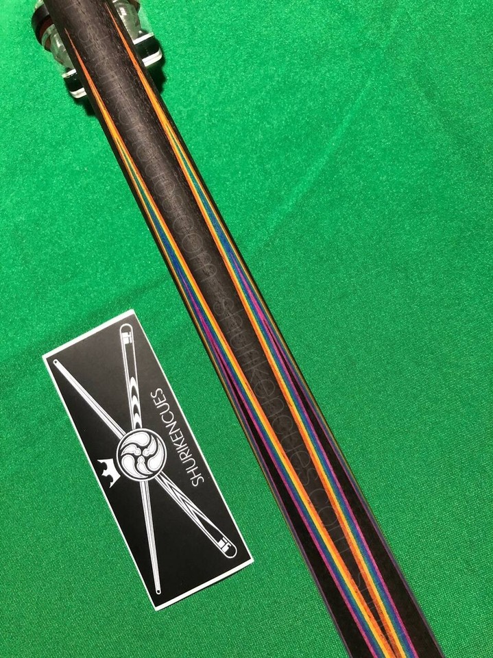 Harlequin pool cue blank rainbow fullsplice cue stick hornbeam turning ...
