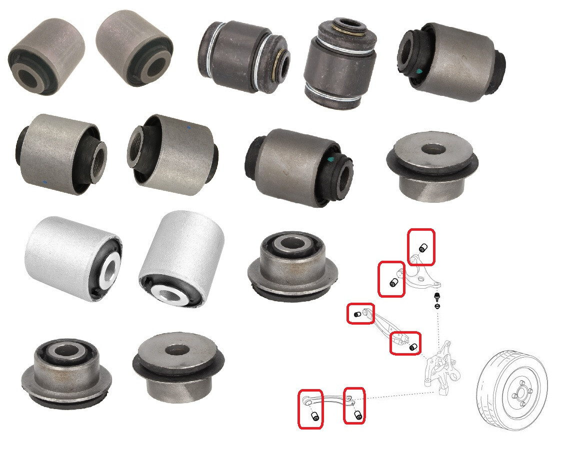 2008-2012 Subaru Forester Control Arm Repair Kit Rear Trailing Wishbone ...