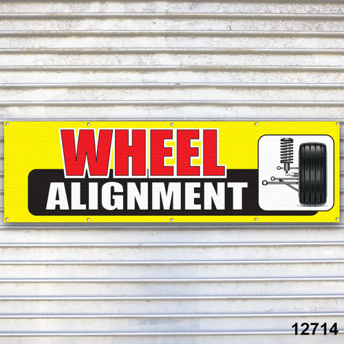 Wheel Alignment Banner Sign Auto Repair Tire Dealer Service Bay | eBay