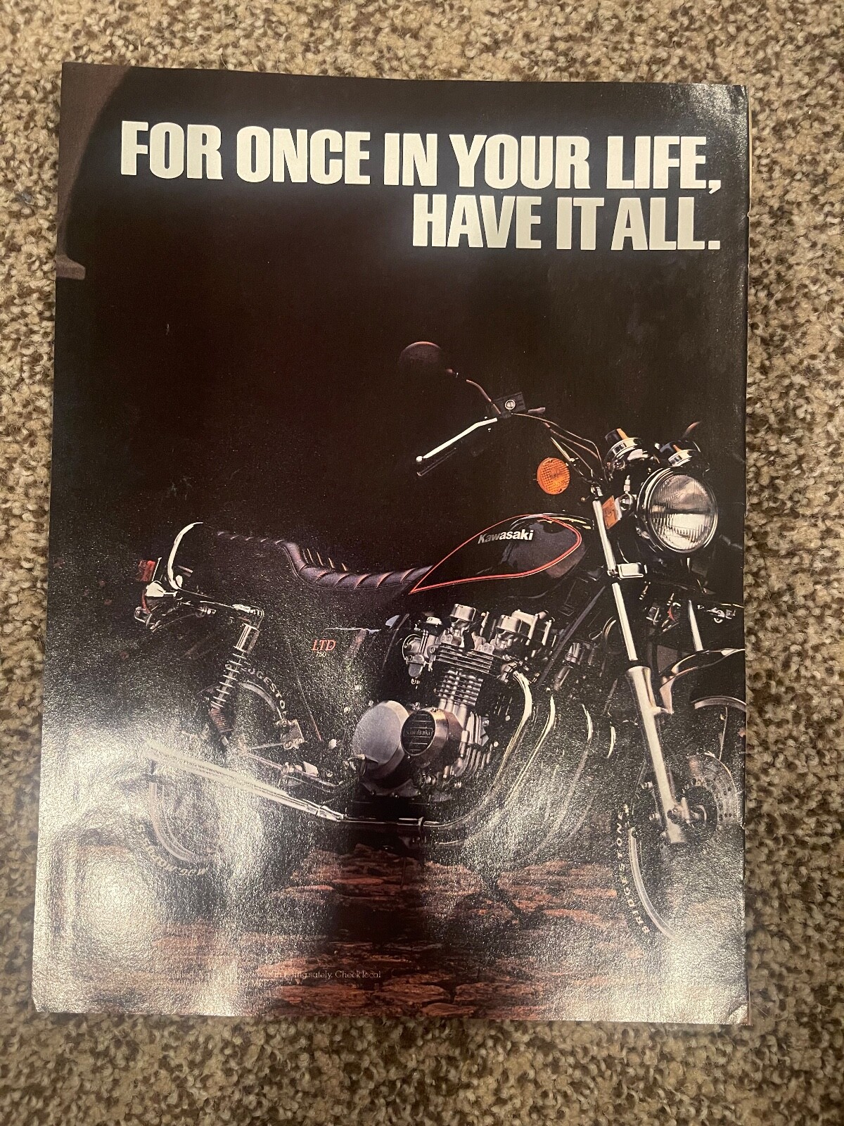 Kawasaki KZ750 CSR Motorcycle Bike 4 Full Page Print Advertisement 1982 ...