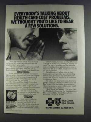 1980 Blue Cross Blue Shield Ad - Health Care Cost | eBay