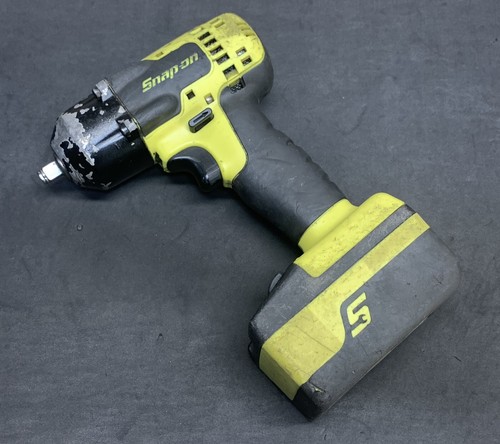 Snap On 18v 3/8” Drive HI-Viz YELLOW Cordless Impact Wrench & Battery ...