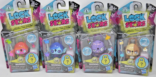 Lots Of 4 Hasbro Lock Stars Dog Alien Zombie Figure Series 1 Surprise ...