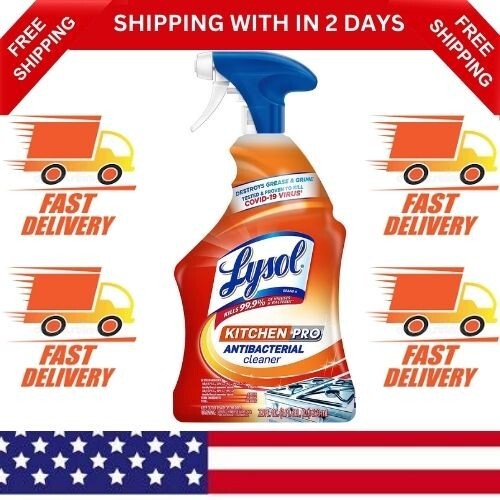 Lysol Pro All Purpose Kitchen Spray Cleaner & Degreaser, Antibacterial ...