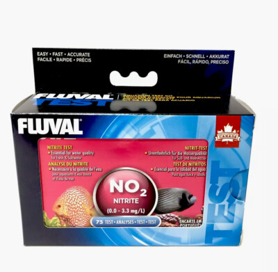 Fluval Nitrite Test Kit Fresh Salt Water Aquarium 0.0-3.3 mg/L (75 ...